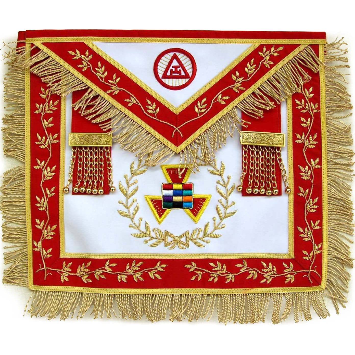 Grand High Priest Royal Arch Chapter Apron - Red Velvet with Wreath ...